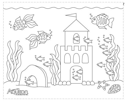aquarium coloring picture